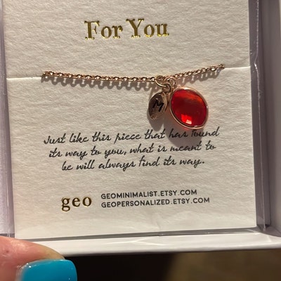 Ruby Necklace Gifts for Women Personalized July Birthstone Necklace ...