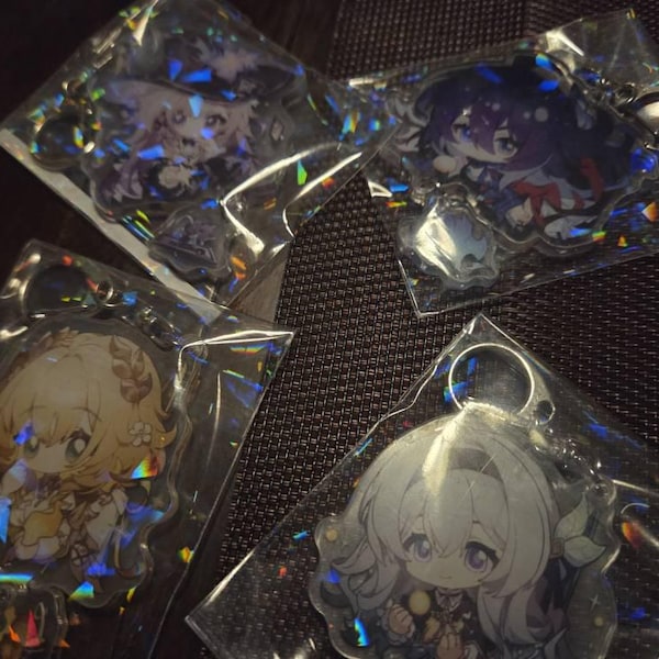 Honkai Star Rail Acrylic Keychain With Sakura Clasp -4 Characters Robin ...