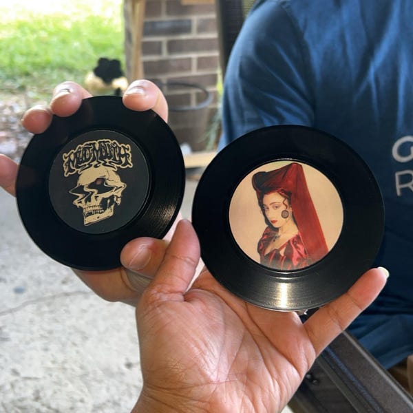 Vinyl Album Cover Coaster Custom Vintage Vinyl Record Coaster Gift for ...