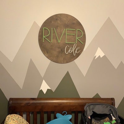 Customized Baby Name Sign 12-36 Inch Baby Shower Round - Etsy