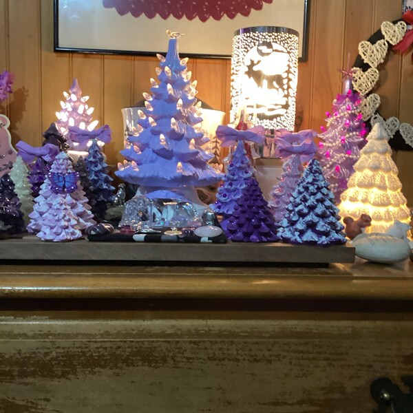 Ceramic Light Blue Pine Tree - Etsy