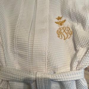 2nd Cotton Anniversary Gift Couples Monogram Robes Jfybride 1606 Set of ...