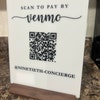 QR Code Scan to Pay W/ Wood Stand - Scannable Acrylic Sign to Pay Venmo ...