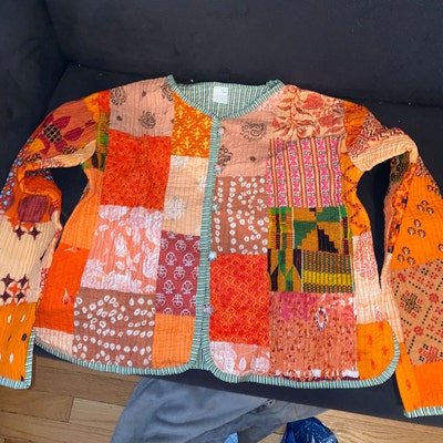 Multi Color Handmade Patchwork Jackets, Indian Cotton Handmade Winter ...