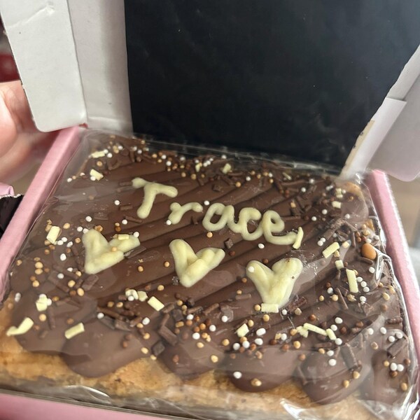 Mini Heart Brownie Slab / Postal Brownies / Letterbox Brownies / Love ...