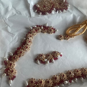 NEW Traditional Indian Pakistani Mala Necklace and Earrings Set - Etsy