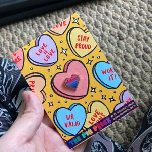 Bisexual Pixel Heart Pin Subtle Bi Pride Flag Accessory Gift - Etsy