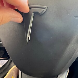 3PCS Matte Black Tesla Logo ABS Plastic Stick on Cap for Tesla - Etsy
