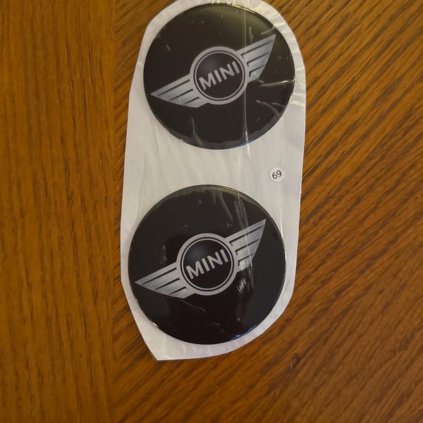 Set of 4 All Sizes Epoxy Emblem Mini Cooper Sticker for Wheel Center ...