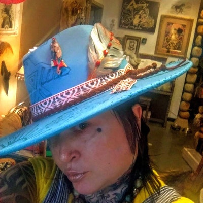 Handcrafted Faux Suede Fedora, Custom Checkerboard Design, Chess Knight ...
