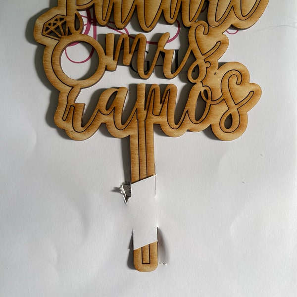 Custom Cake Topper, Future Mrs Cake Topper, Bridal Shower, Miss to Mrs ...