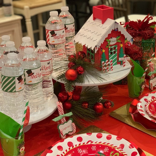 Melted Snowman Water Bottle Wrappers, Melting Snowman, Water Bottle ...