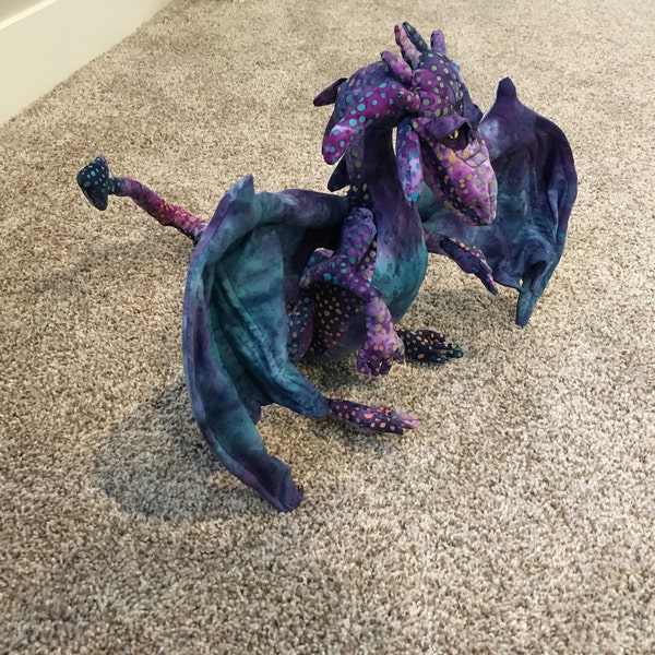 Pdf Large Dragon Sewing Pattern, Poseable Art Doll, Textile Sculpture ...