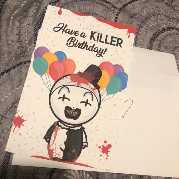 Horror Birthday Card | Have a Killer Birthday Greeting Card | Scary ...