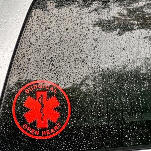 Custom Medical Alert Special Needs Permanent Outdoor Vinyl Car Decal ...