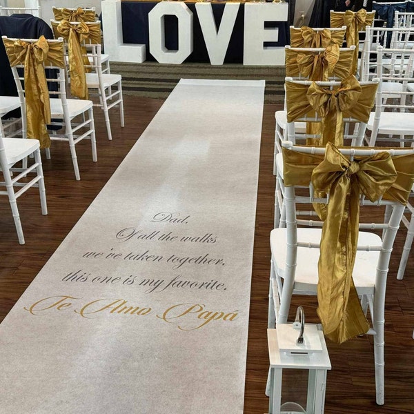 Personalized Wedding Aisle Runners - Wedding Initial Monogram Design ...
