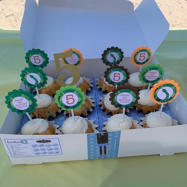 Reptile Party Cupcake Toppers - Snakes, Lizards, Frogs Birthday ...