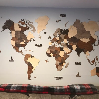 Home Decor Wall Decor, World Map Wall Art, Places You've Been Collect ...