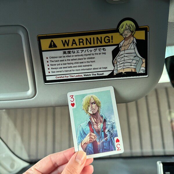 Anime Warning Sticker, Ninja Anime, Airbag Warning Sticker, Visor Anime ...