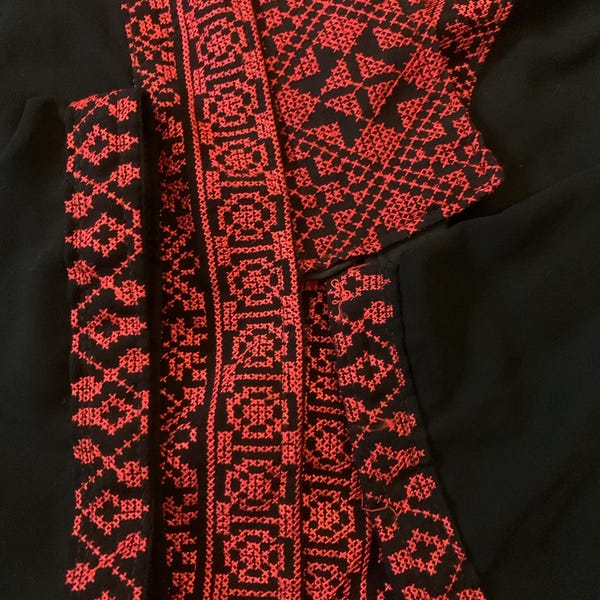 Palestine Embroidery Jacket - Sea Through Black Jacket - Cover up ...