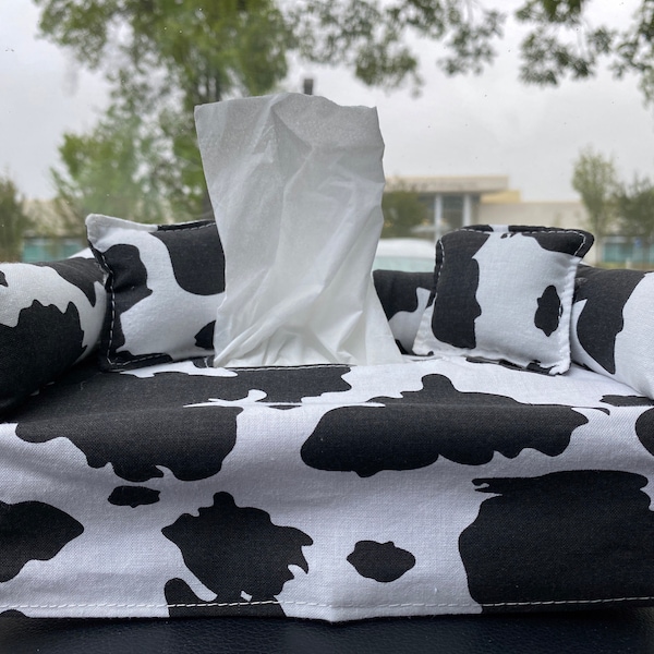 Cow Print Custom Tissue Box Cover - Etsy