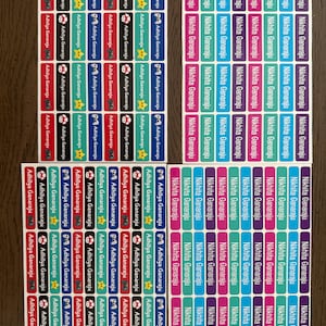 Daycare Pack of Custom Labels Set of 60 standard, Mini & Pacifier Baby ...