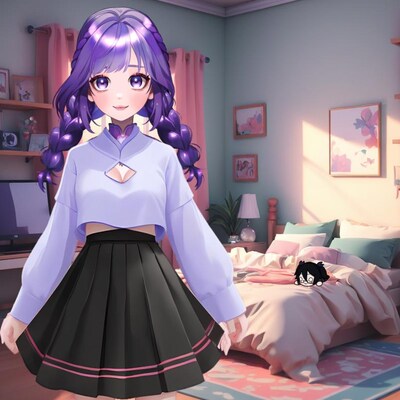 Vtuber Asset Rigged Vtuber Hair Live2d Asset Transparent Background PNG ...