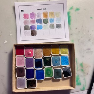 MICA DOTCARDS Handmade Watercolors Mica Metallic Dot Cards Sample Sets ...