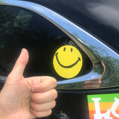 Vintage 1970's Style Smiley Face Retro Travel Decal Sticker - Etsy