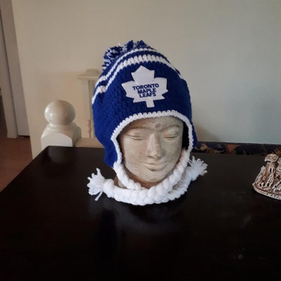 Toronto Maple Leafs Crochet Beanie Hat With NHL Patch/ Photo - Etsy Canada