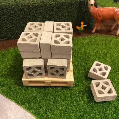 Custom Printed // 1 Unit 1:12 Scale Mini Concrete Blocks on - Etsy