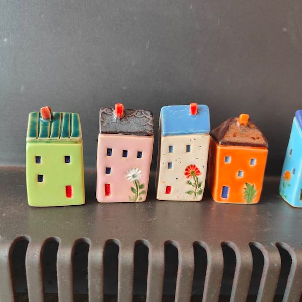 Little Ceramic Houses Sold Individually (1 Pc) | Handmade | Different ...
