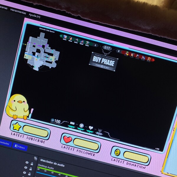 Stream Overlay Package Animated | Cute Windows Theme Overlay | Chick ...