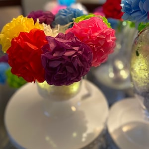 Mini Tissue Paper Flowers 12 Count Choose Your Own Colors - Etsy