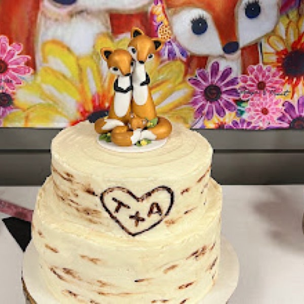Fox Family Cake Topper: Woodland Baby Shower Keepsake - Etsy