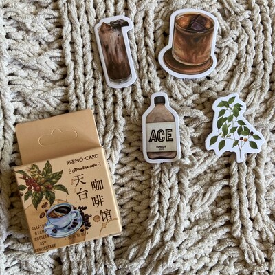 Coffee Stickers Set, Cafe Drinks Stickers Pack, Latte, Cappuccino, Tea ...