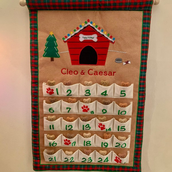 Personalized Dog Advent Calendar Pet Christmas Countdown for Family ...
