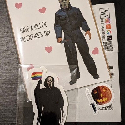 Scream Love Valentine Card Horror Movie Anniversary Card Personalized ...