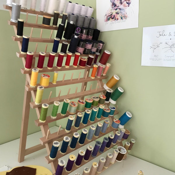 Milward Wooden Thread Rack 120 Spools - Organise All Your Threads ...