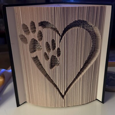 Dog Golden Retriever: Book Folding Pattern, Instruction DIY Folded Book ...