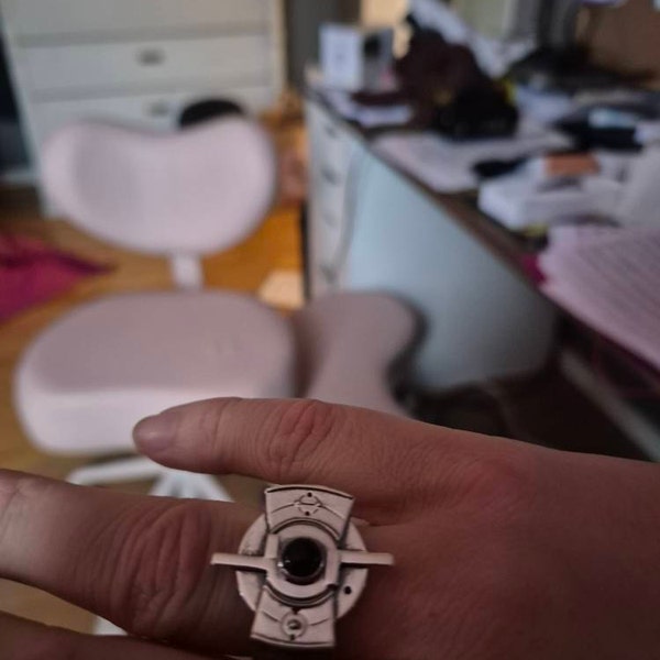 Rusted Square Signet Ring – Unique Sterling Silver Ring for Men ...