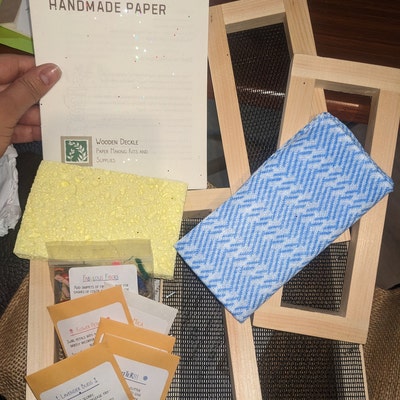 Paper Making Kit: Original 5x7 Kit for Handmade Paper by Wooden Deckle ...