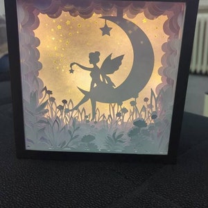Fairy Moon Shadow Box Fairy Lightbox SVG for Cricut Projects, Paper Cut ...