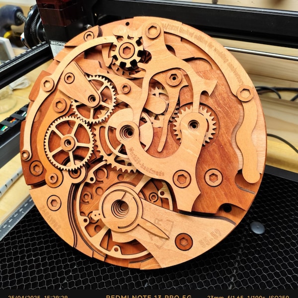 Watch Movement | Laser Cut File for Creating Multilayered 3D Mechanical ...