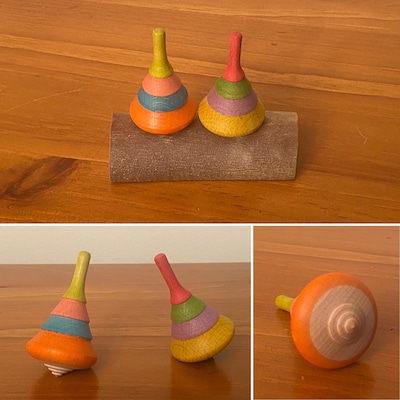 Wooden Finger Spinning Top Handmade Tops Spinning Tops - Etsy