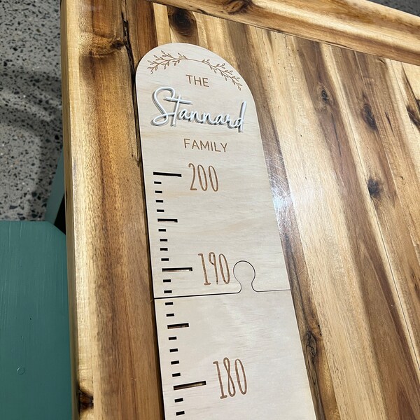 Wooden Vine Family Height Chart | Growth Chart | Surname Height Ruler ...