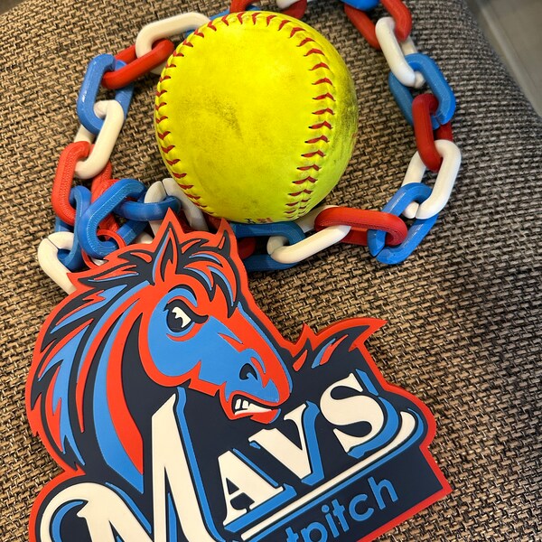 Custom 3D Printed Turnover Oversized Sports Chains MVP Player of the ...