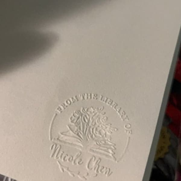Custom Book Embosser From the Library of Personalized Book Stamp Ex ...