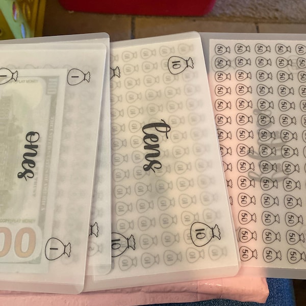 1s, 5s, 10s, 20s, 50s Savings Challenge - Etsy