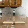 Cards & Gifts Arch Table Sign Gift and Cards Sign Modern Script Acrylic ...